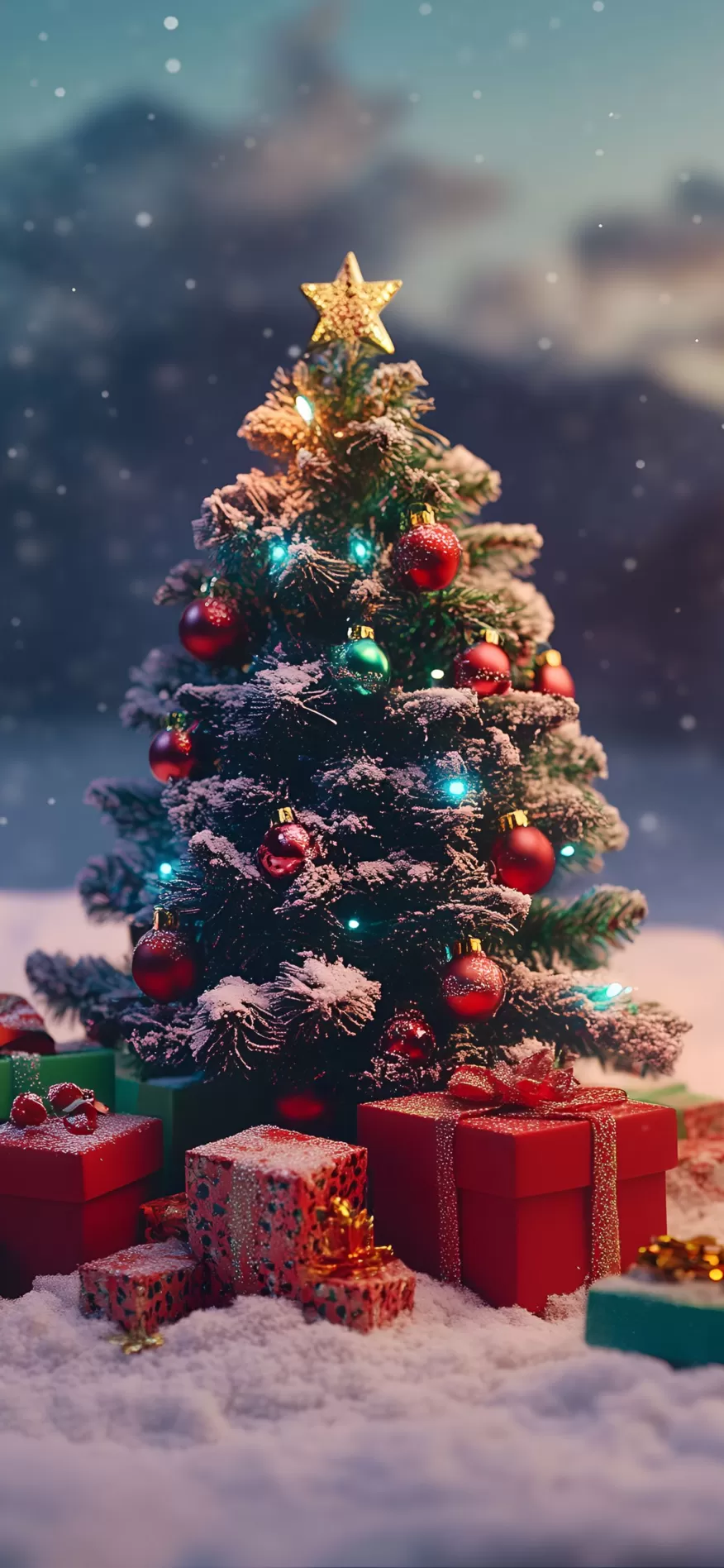 Christmas Tree Presents #6a43 | Basic | Free Phone Live Wallpaper ...