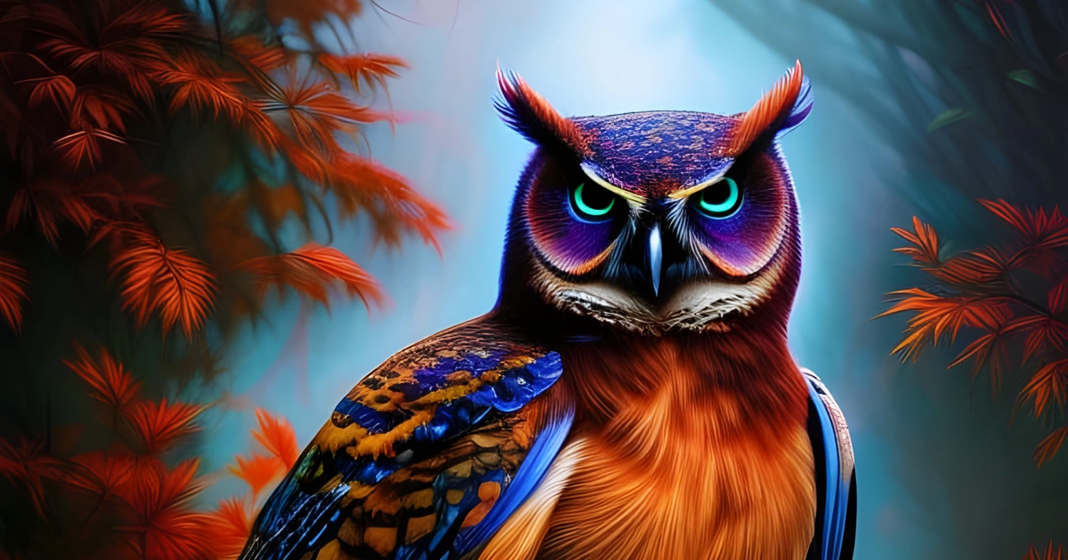 Sassy Sapphire Owl | Basic | Free Phone Live Wallpaper | Livewallpaper.io