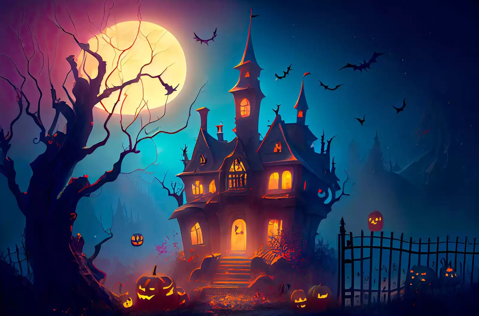 Haunted Mansion | Ken Burns Effect | Free Phone Live Wallpaper ...
