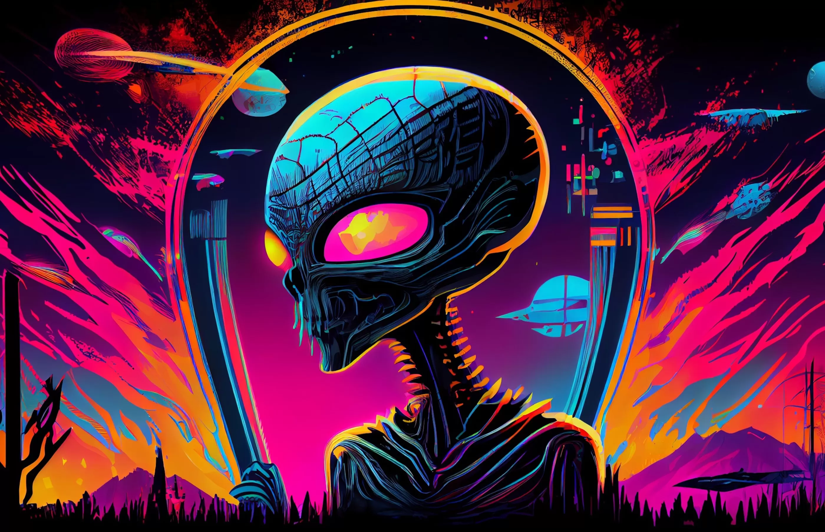 Trippy Alien #f9e2 | Ken Burns Effect | Free Phone Live Wallpaper ...