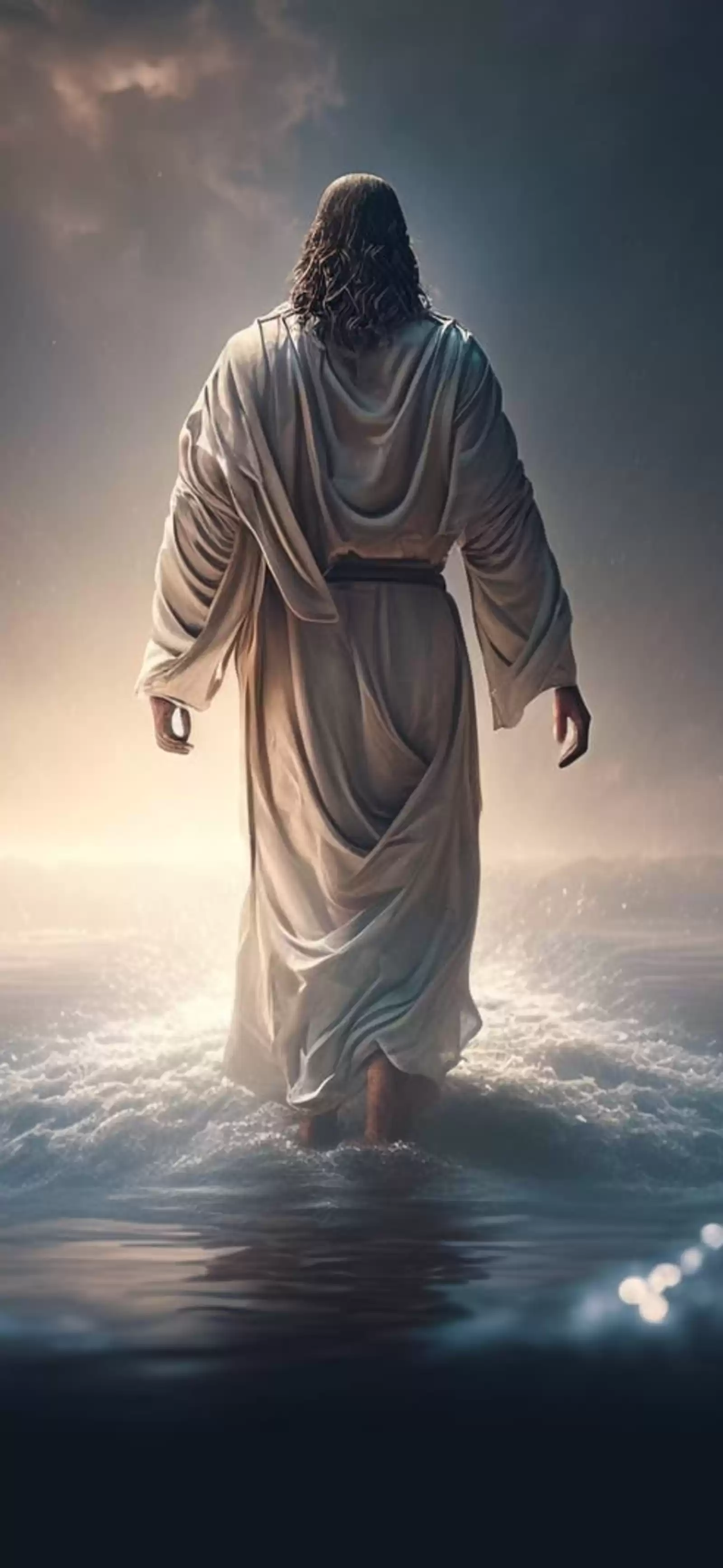 Jesus: Stepping onto the Sea | Basic | Free Phone Live Wallpaper ...