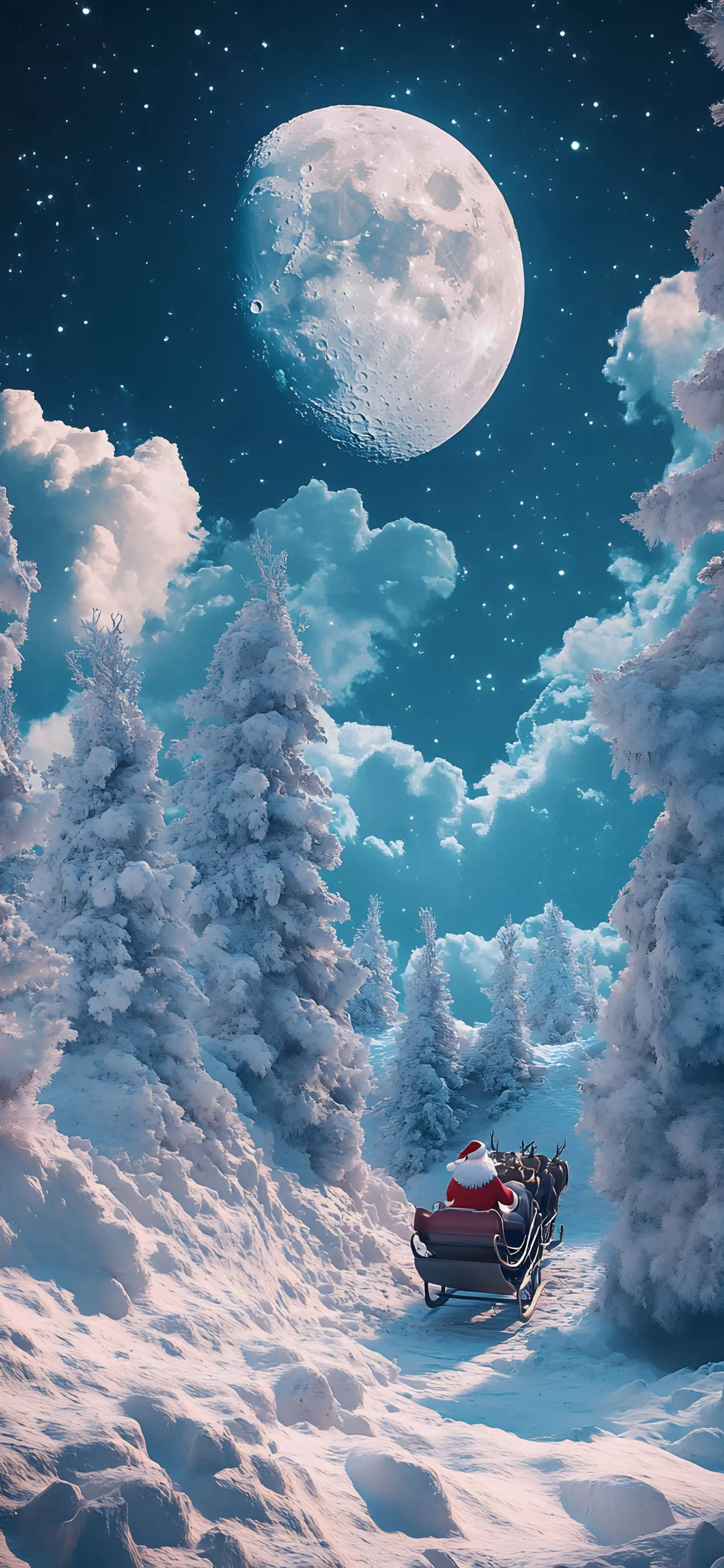 Whimsical Winter Scene with Santa #ebc2 | Basic | Free Phone Live ...