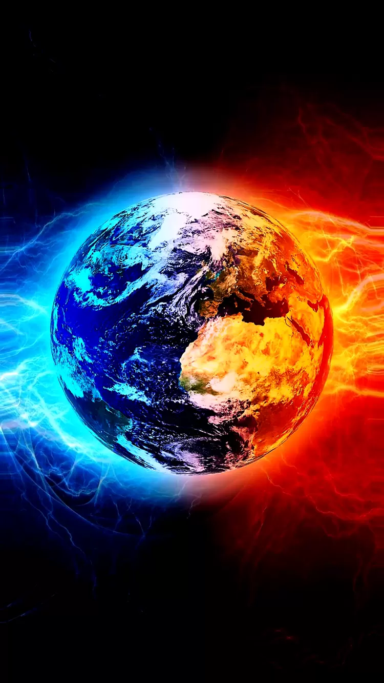 Earth On Fire Wallpaper